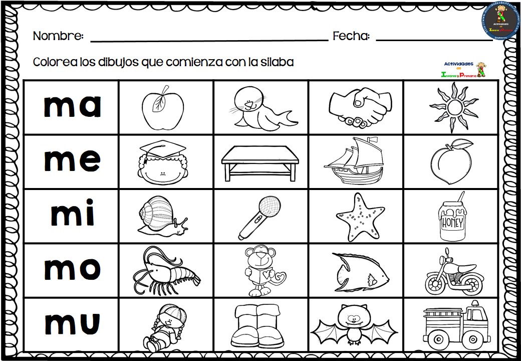 Fichas para Sílabas Ma Me Mi Mo Mu Materiales Educativos para Maestras🐸 ...