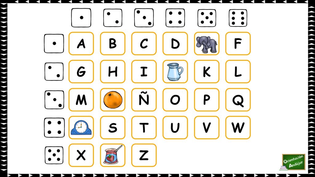 Aprendemos jugando: El tablero del abecedario. - Orientacion Andujar