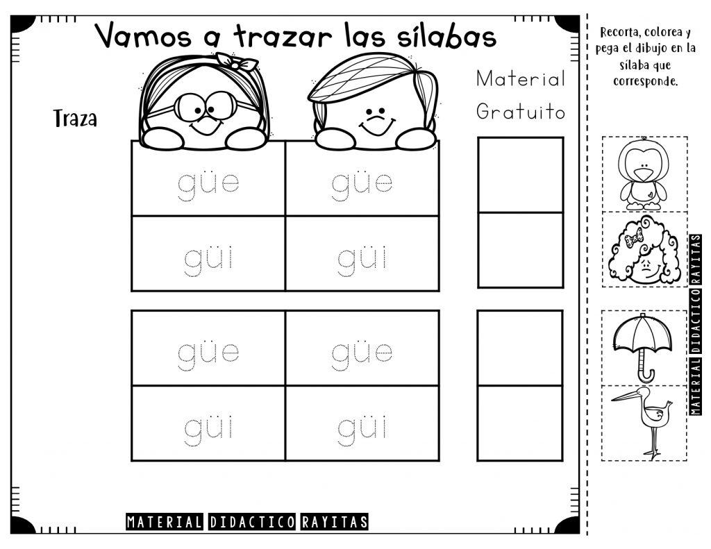 trabajamos el trazo de silabas directas -Orientacion Andujar