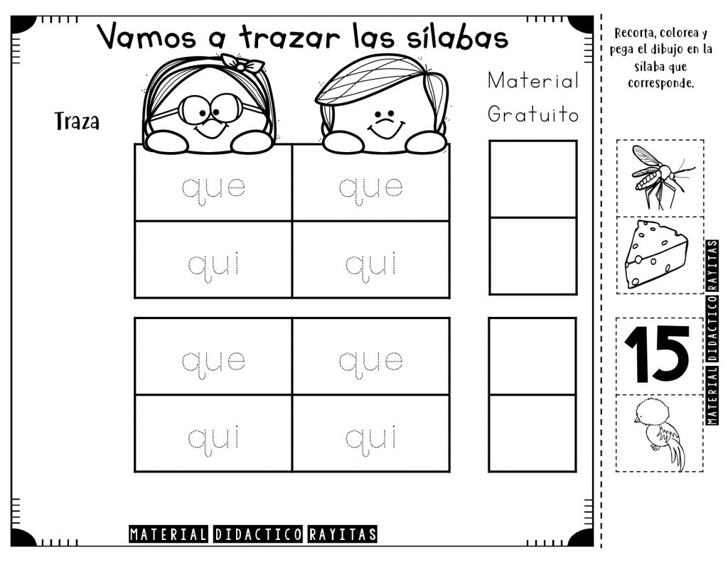 trabajamos el trazo de silabas directas -Orientacion Andujar