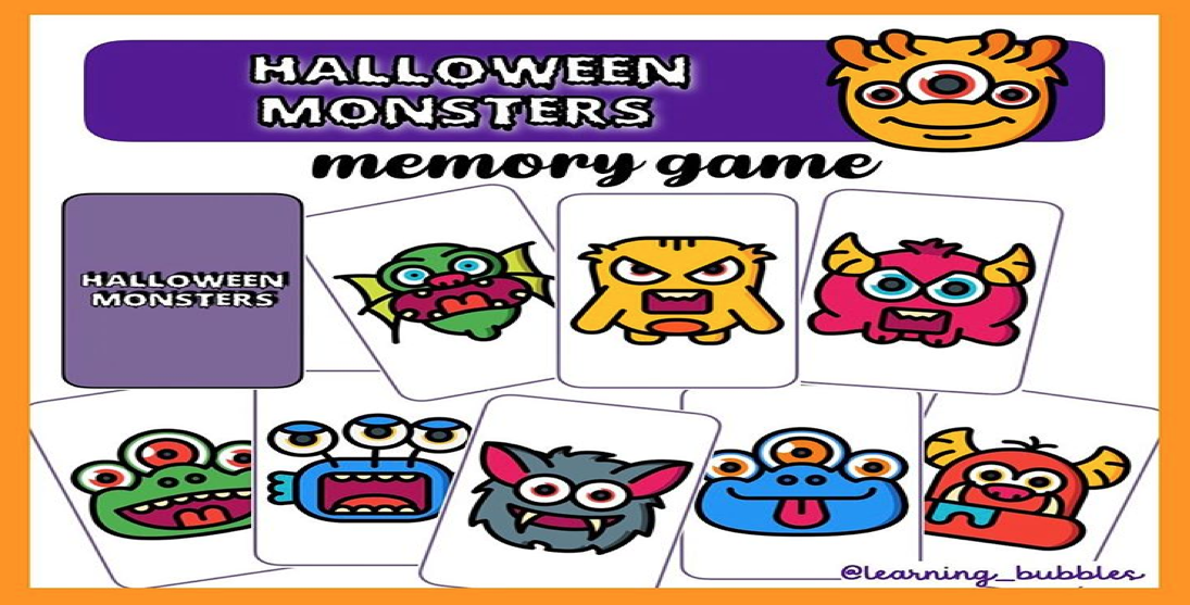 Memory divertido de monstruos para infantil -Orientacion Andujar