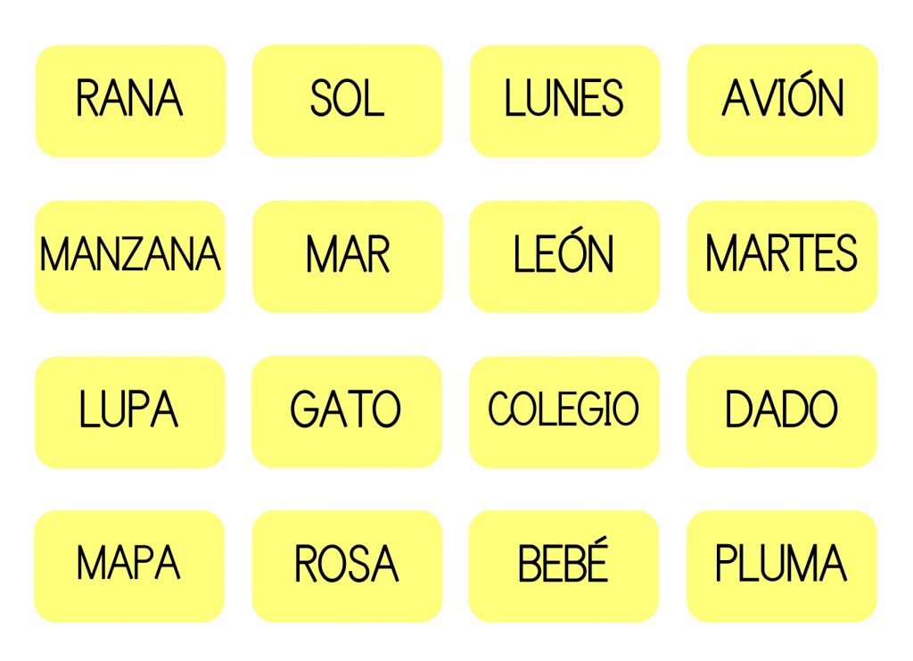 Juego de lectoescritura y conciencia fonológica: Se busca una palabra ...