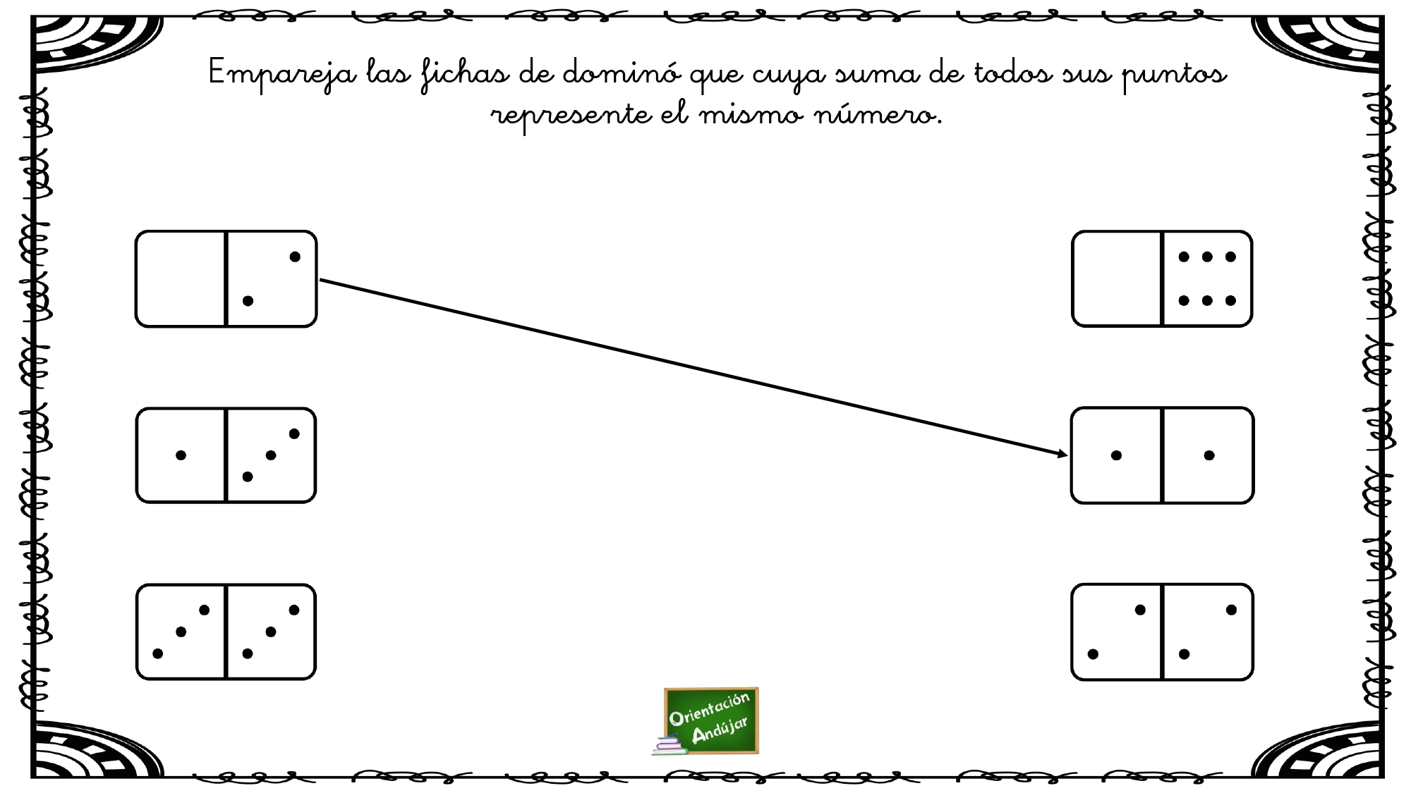 Cálculo mental con fichas de dominó: Sumas. -Orientacion Andujar