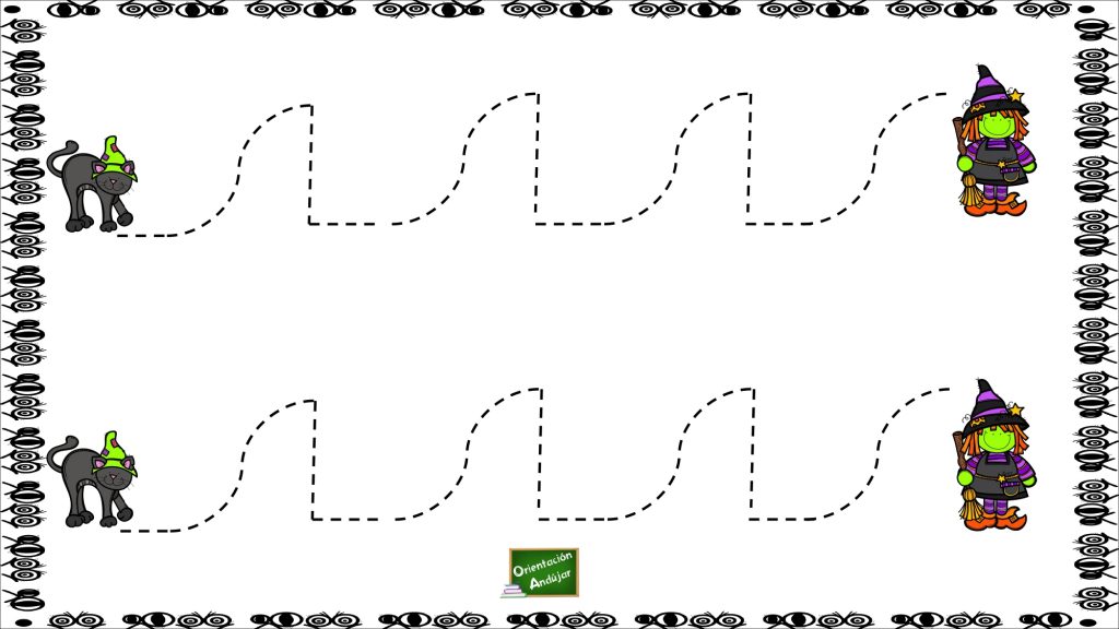 Actividad grafomotricidad especial Halloween. -Orientacion Andujar