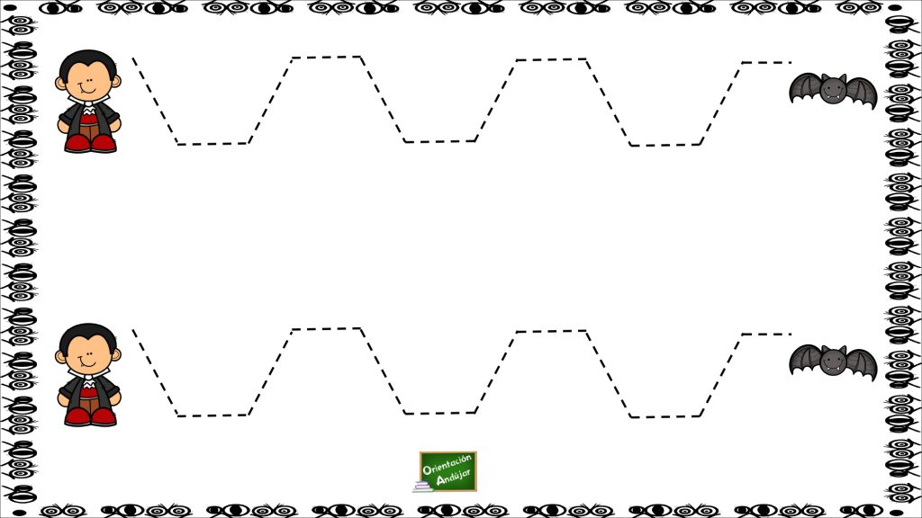 Actividad grafomotricidad especial Halloween. -Orientacion Andujar