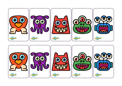 Memory divertido de monstruos para infantil