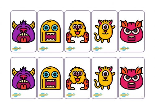 Memory divertido de monstruos para infantil