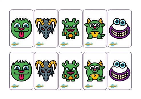 Memory divertido de monstruos para infantil