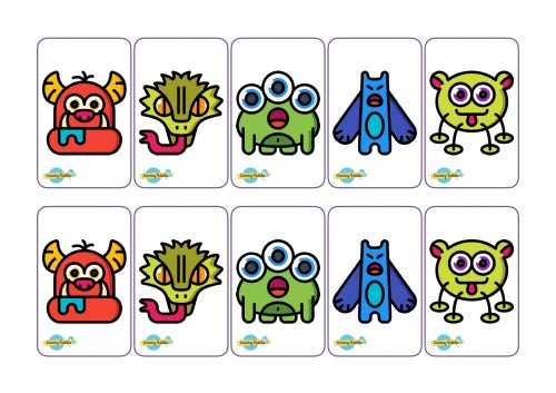 Memory divertido de monstruos para infantil