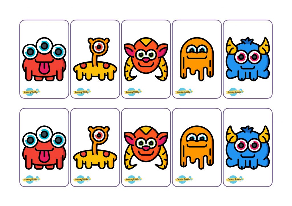 Memory divertido de monstruos para infantil -Orientacion Andujar