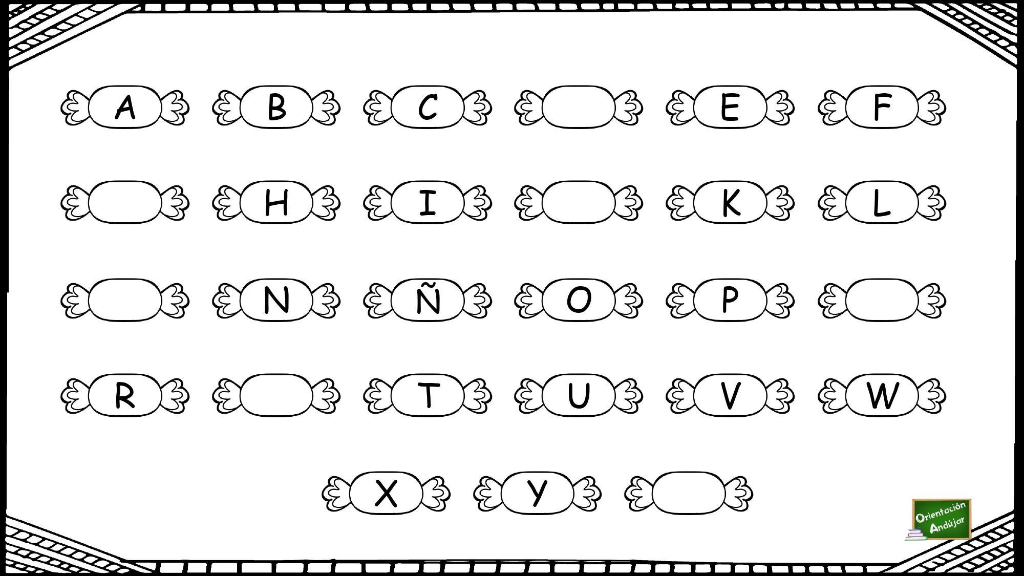Diferentes plantillas para trabajar el abecedario en mayúscula ...