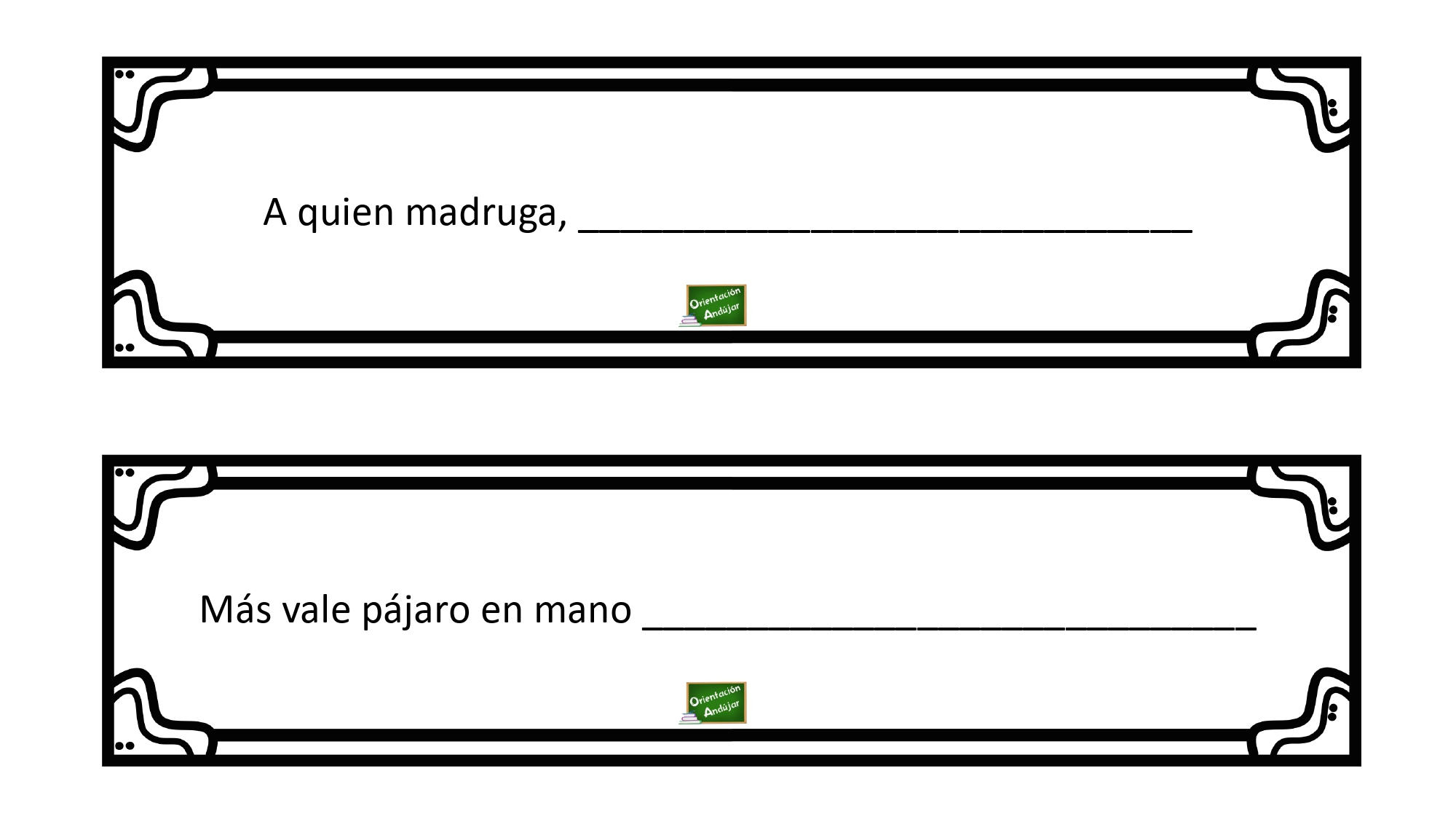 Refranes españoles: Completa el refrán y explica su significado ...