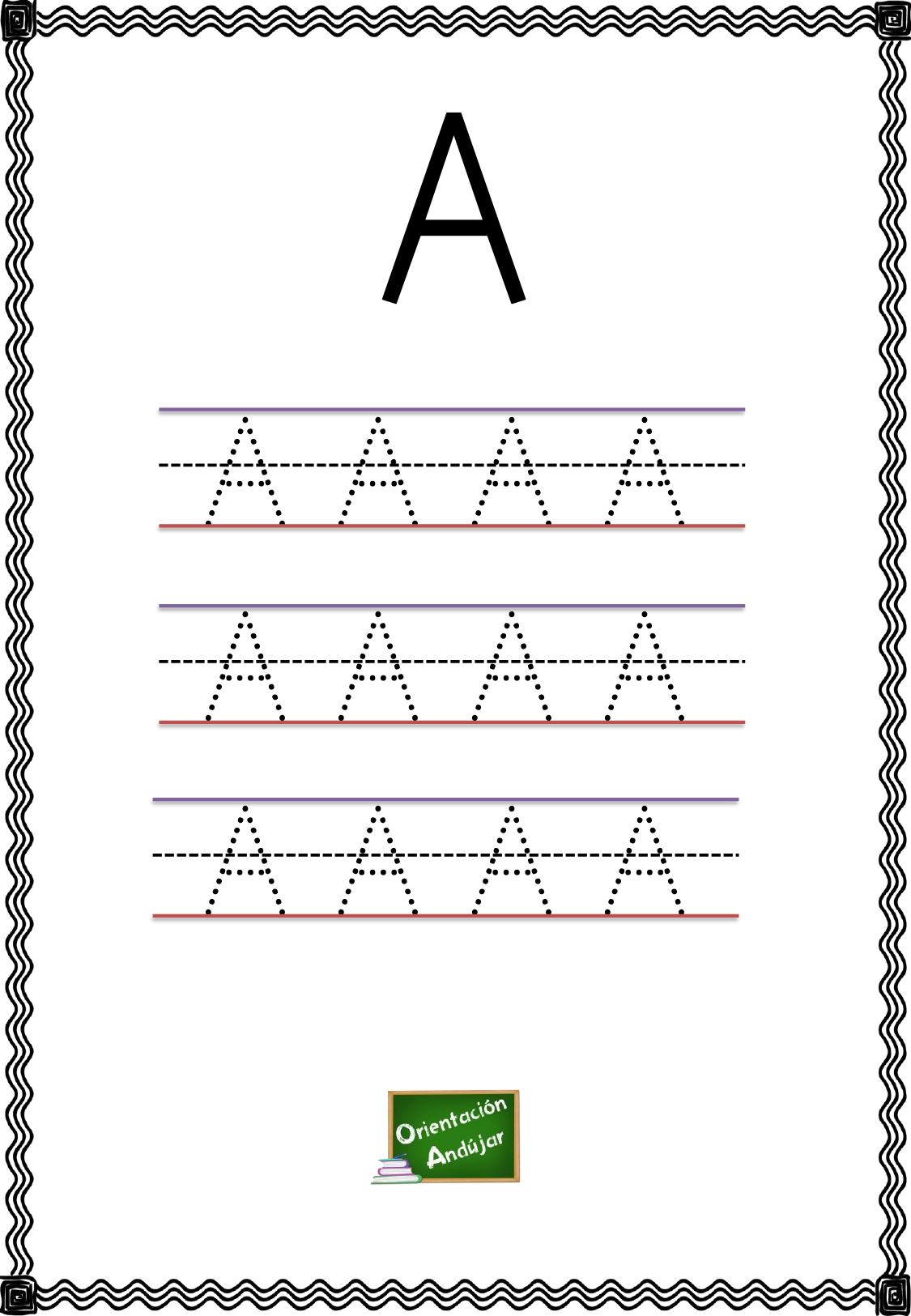 Repasamos el trazo del abecedario en mayúscula. -Orientacion Andujar