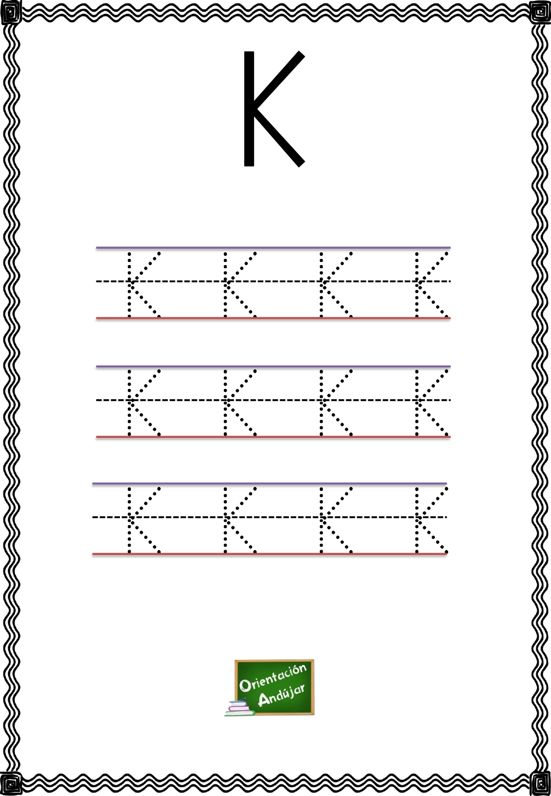 Repasamos el trazo del abecedario en mayúscula. -Orientacion Andujar