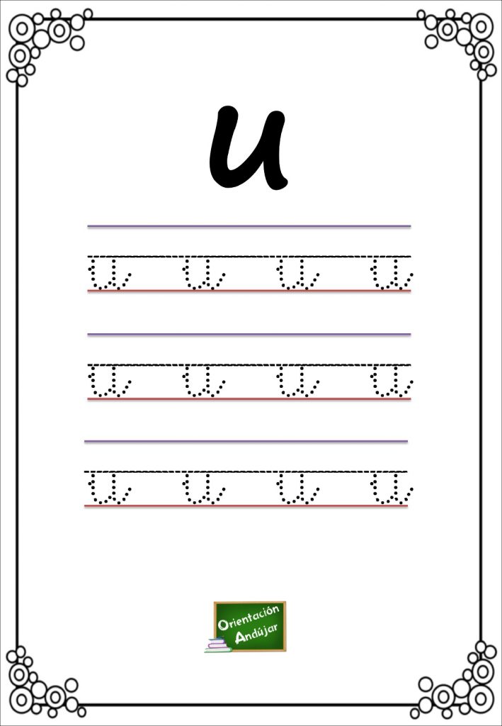 Fichas Para Repasar El Trazo De Las Letras Del Abecedario En Minúscula