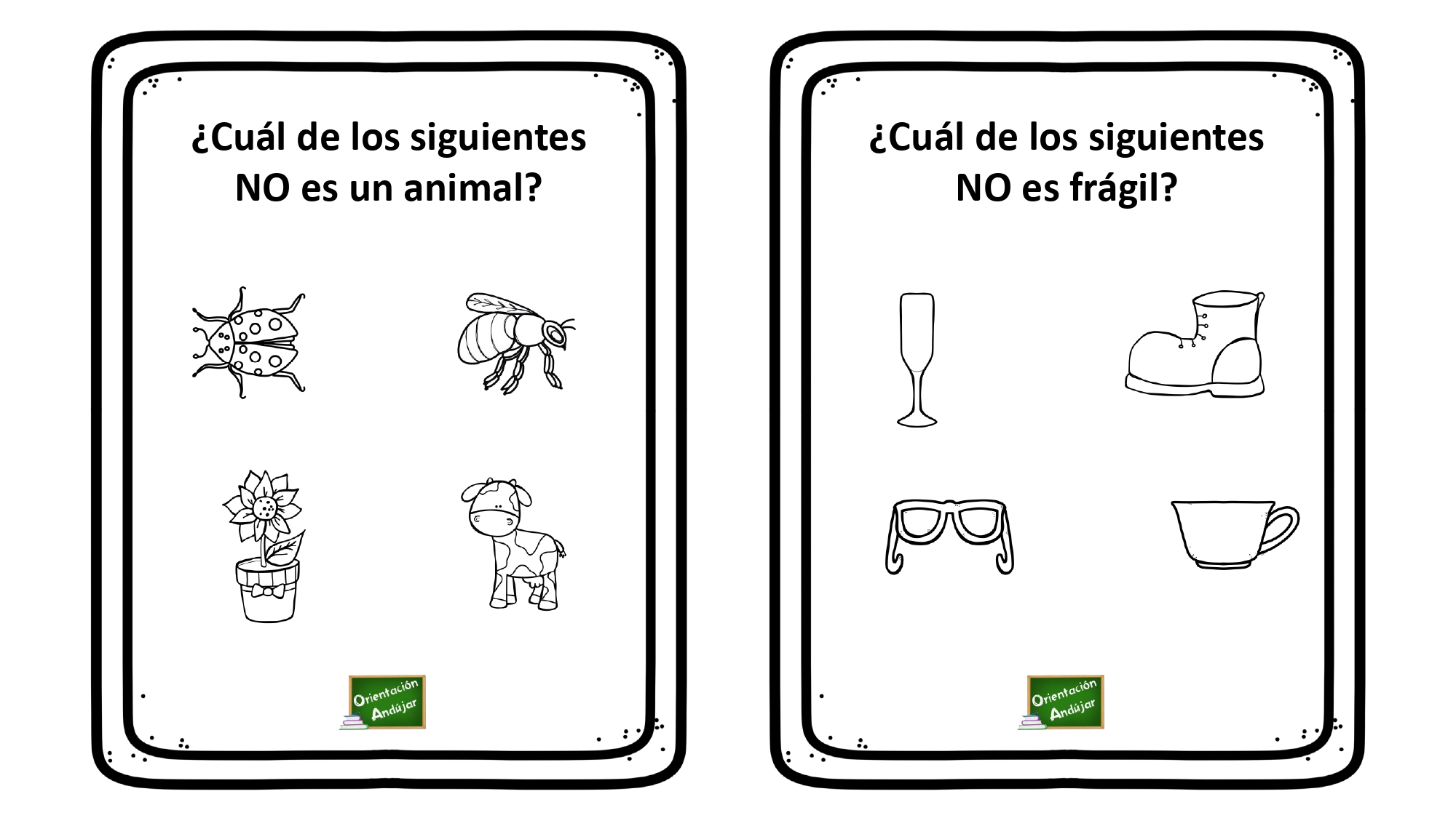 Tarjetas para trabajar la comprensión de frases negativas. -Orientacion ...