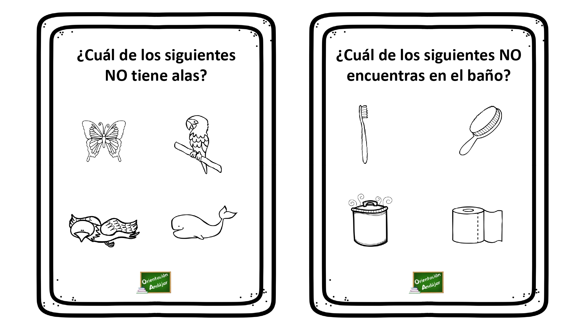 Tarjetas para trabajar la comprensión de frases negativas. -Orientacion ...