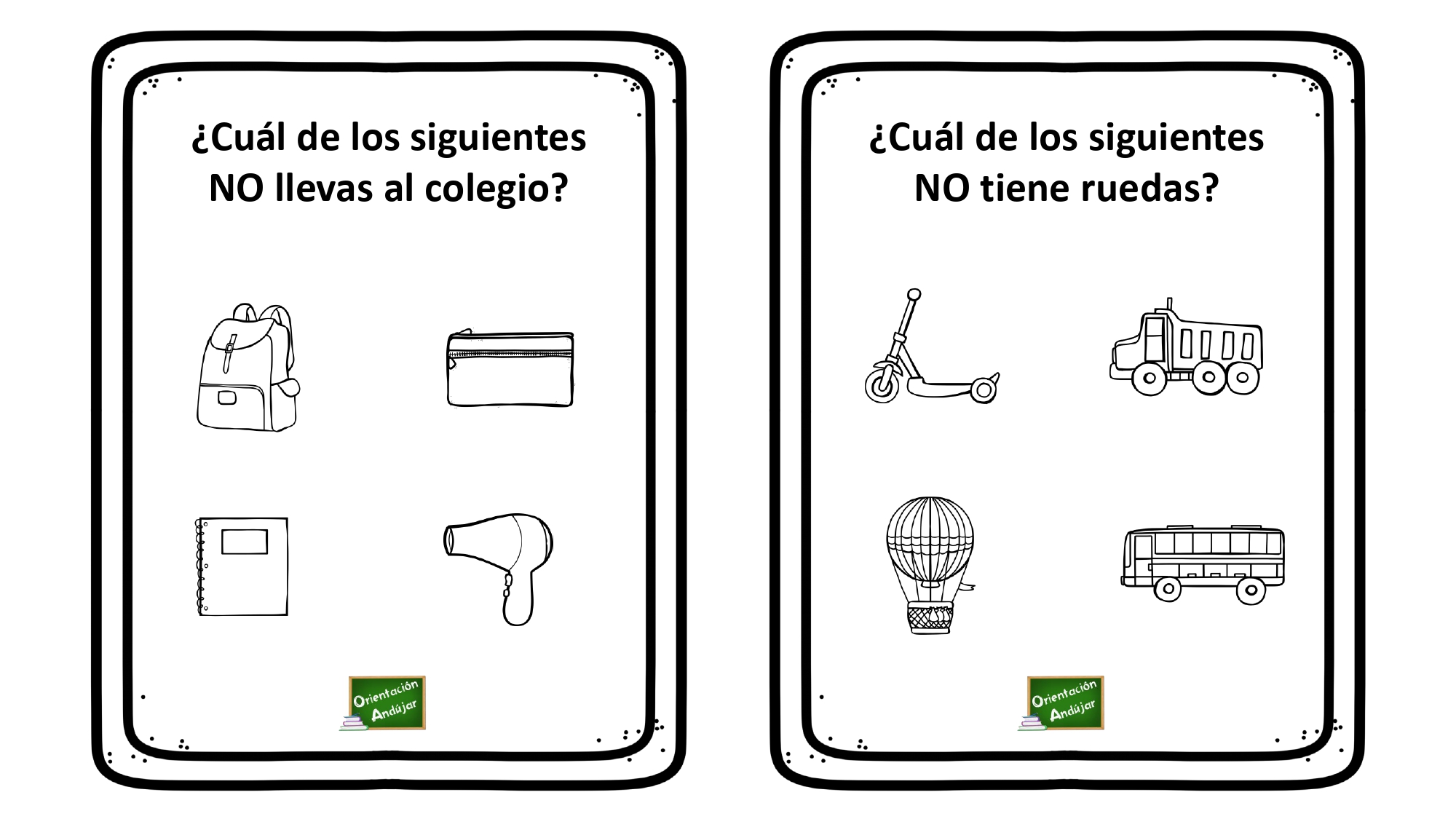 Tarjetas para trabajar la comprensión de frases negativas. -Orientacion ...