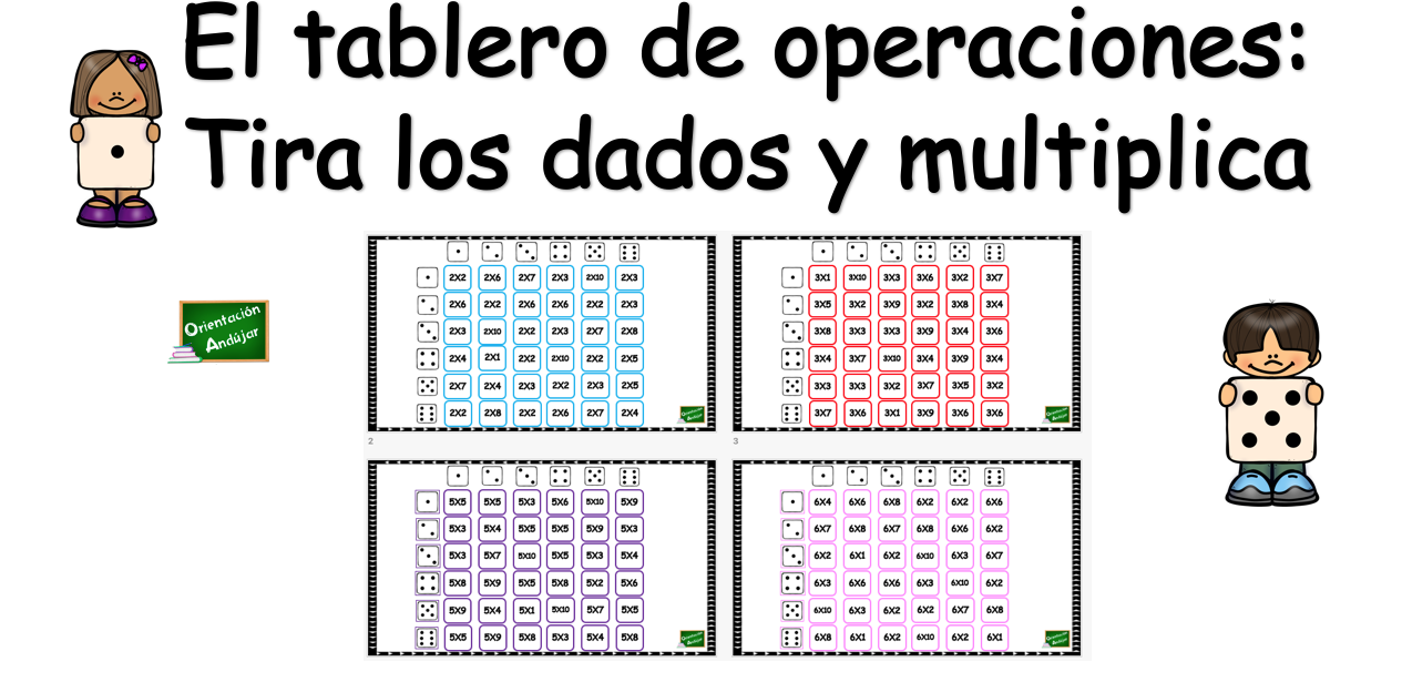 JUEGO DE MULTIPLICAR TIRA EL DADO REPASAMOS LAS TABLAS -Orientacion Andujar