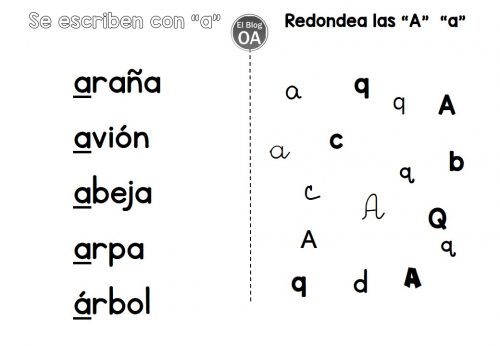 Método Lectoescritura Mi librito interactivo de la letra a -Orientacion ...
