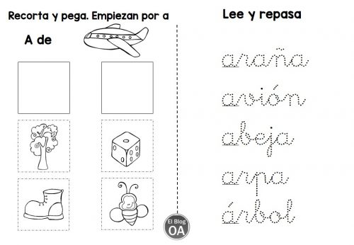 Método Lectoescritura Mi librito interactivo de la letra a -Orientacion ...