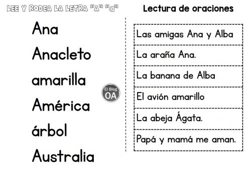 Método Lectoescritura Mi librito interactivo de la letra a -Orientacion ...