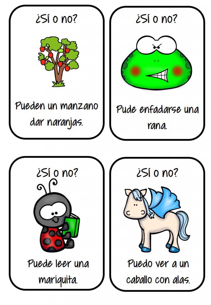 Juego de tarjetas "¿Sí o no?" para trabajar el razonamiento lógico ...