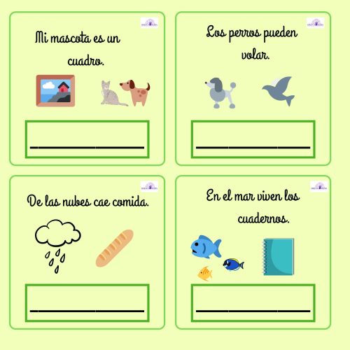 Tarjetas para identificar absurdos con pistas visuales -Orientacion Andujar