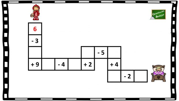 Laberinto de operaciones con personajes de cuentos: Cálculo mental de ...