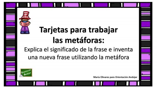 Tarjetas para aprender las metáforas. -Orientacion Andujar