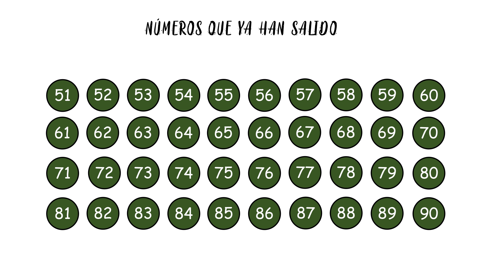 Bingo con y sin llevada sumas y restas hasta el 90 matemáticas ...
