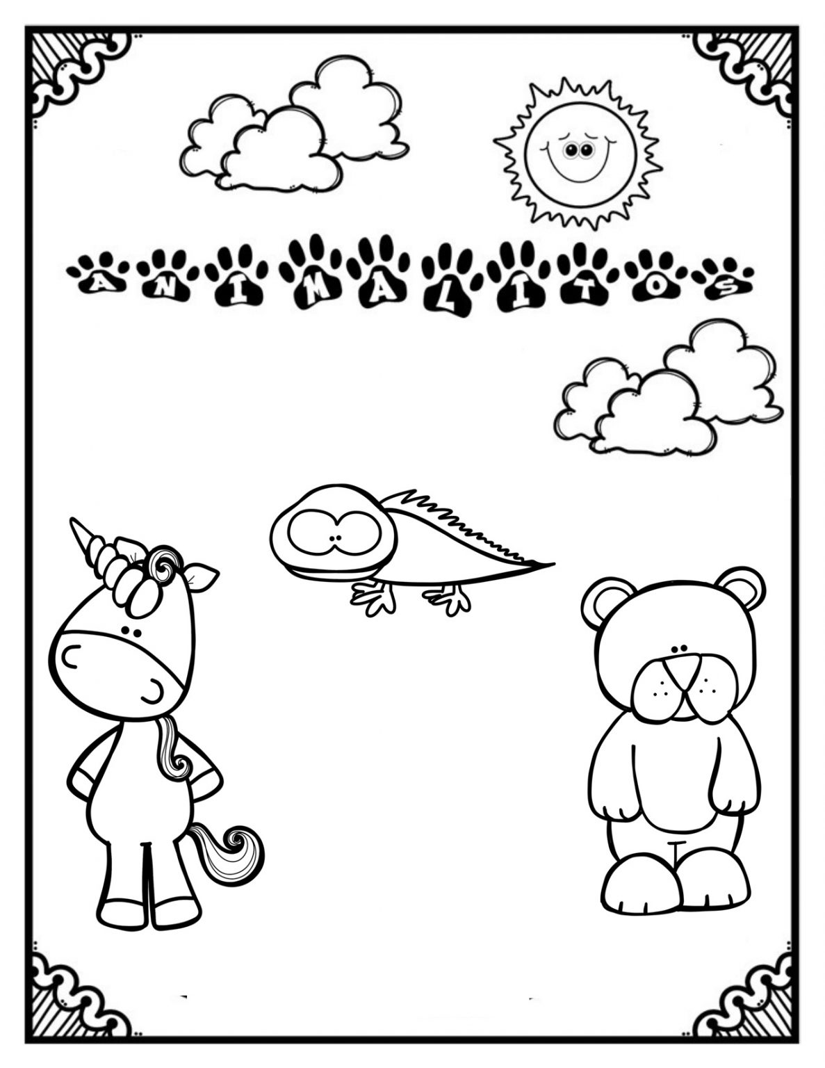 Cuadernito ANIMALES de fichas infantil números y letras -Orientacion ...