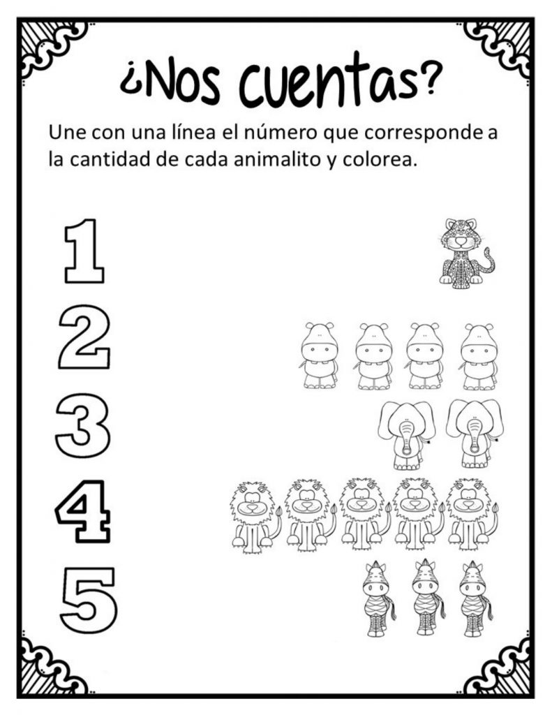 Cuadernito ANIMALES de fichas infantil números y letras -Orientacion ...