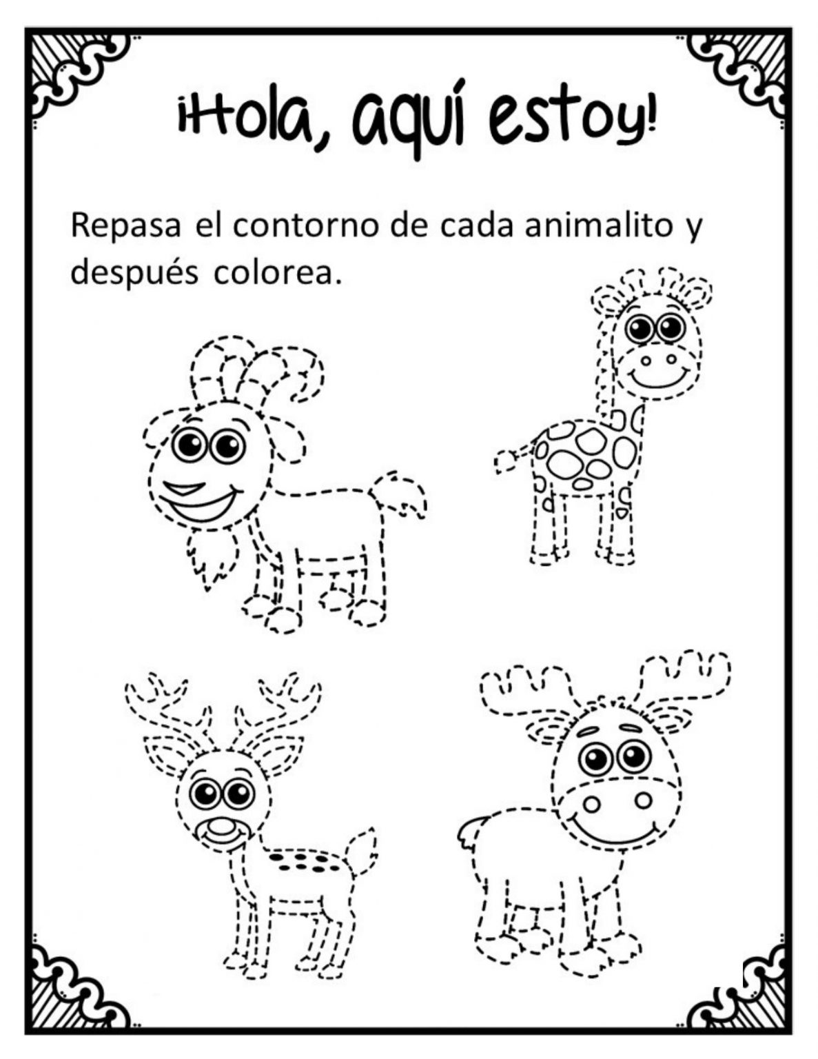 Fichas infantil números y letras bonito cuadernito ANIMALES ...