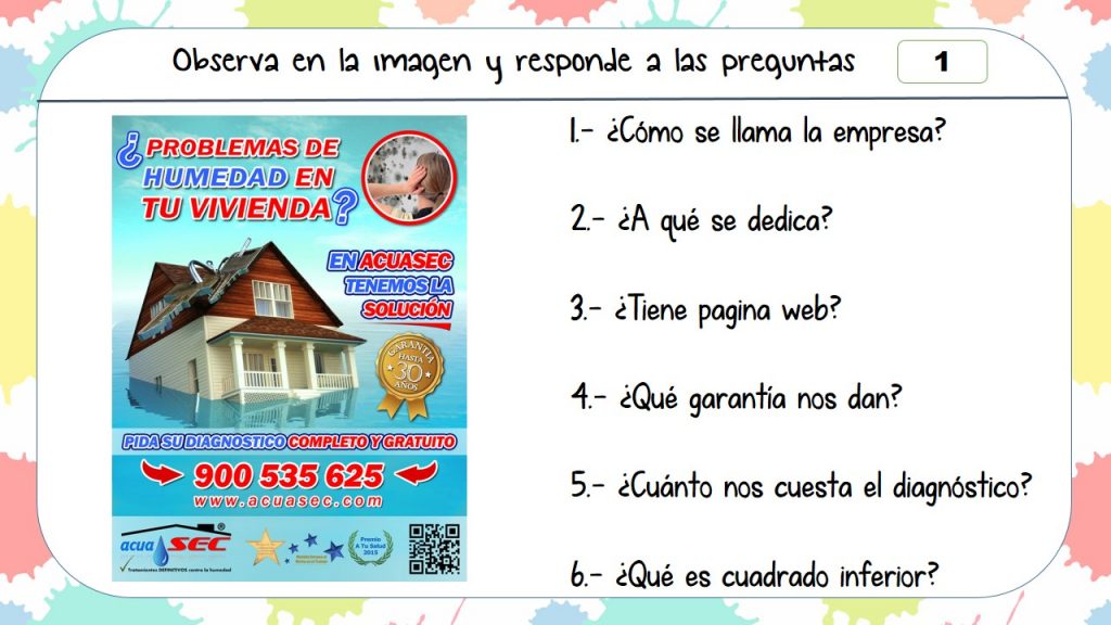 Anuncios publicitarios Fichas de comprensión lectora - Orientacion Andujar