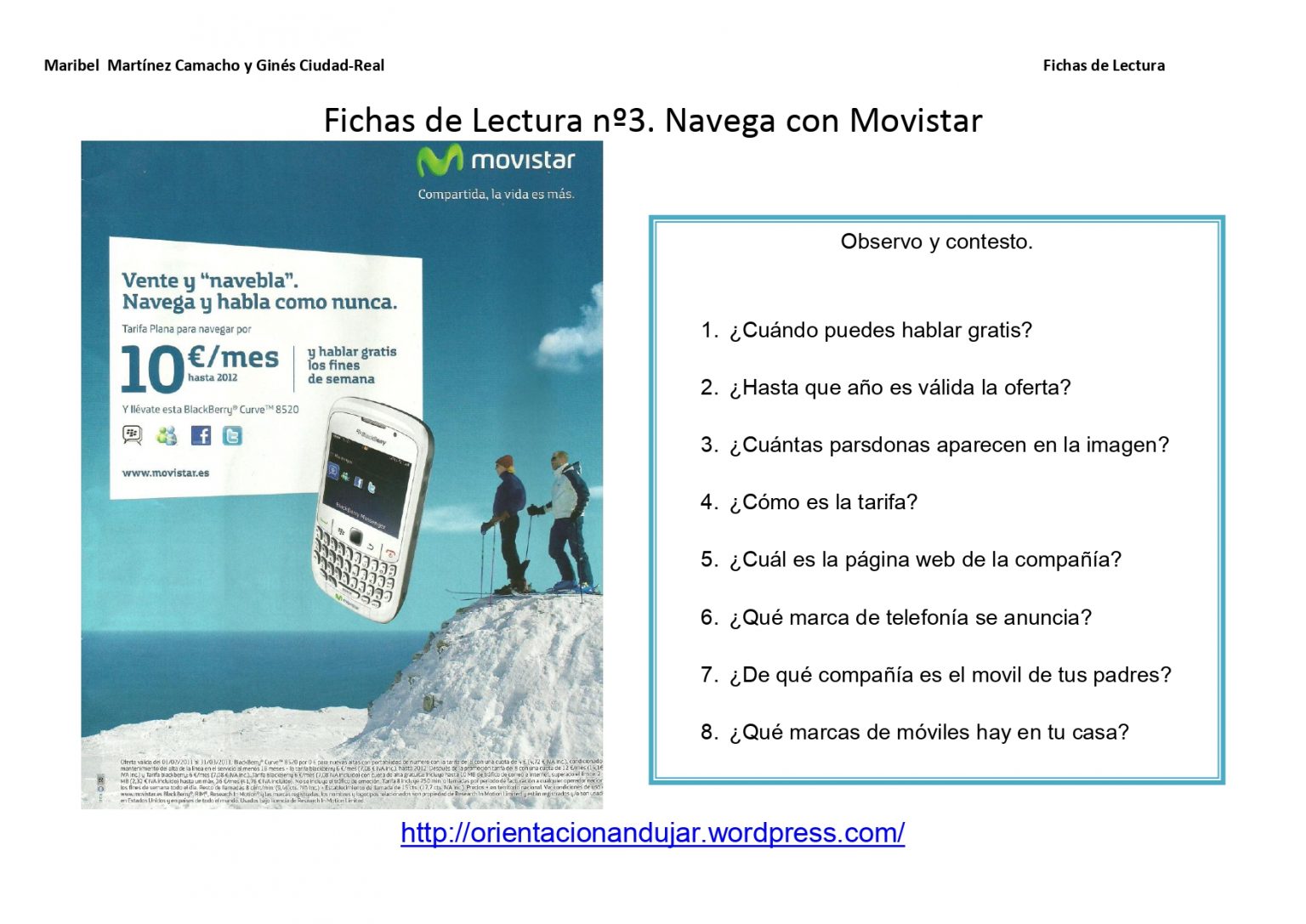 Fichas de comprensión lectora con anuncios publicitarios -Orientacion ...