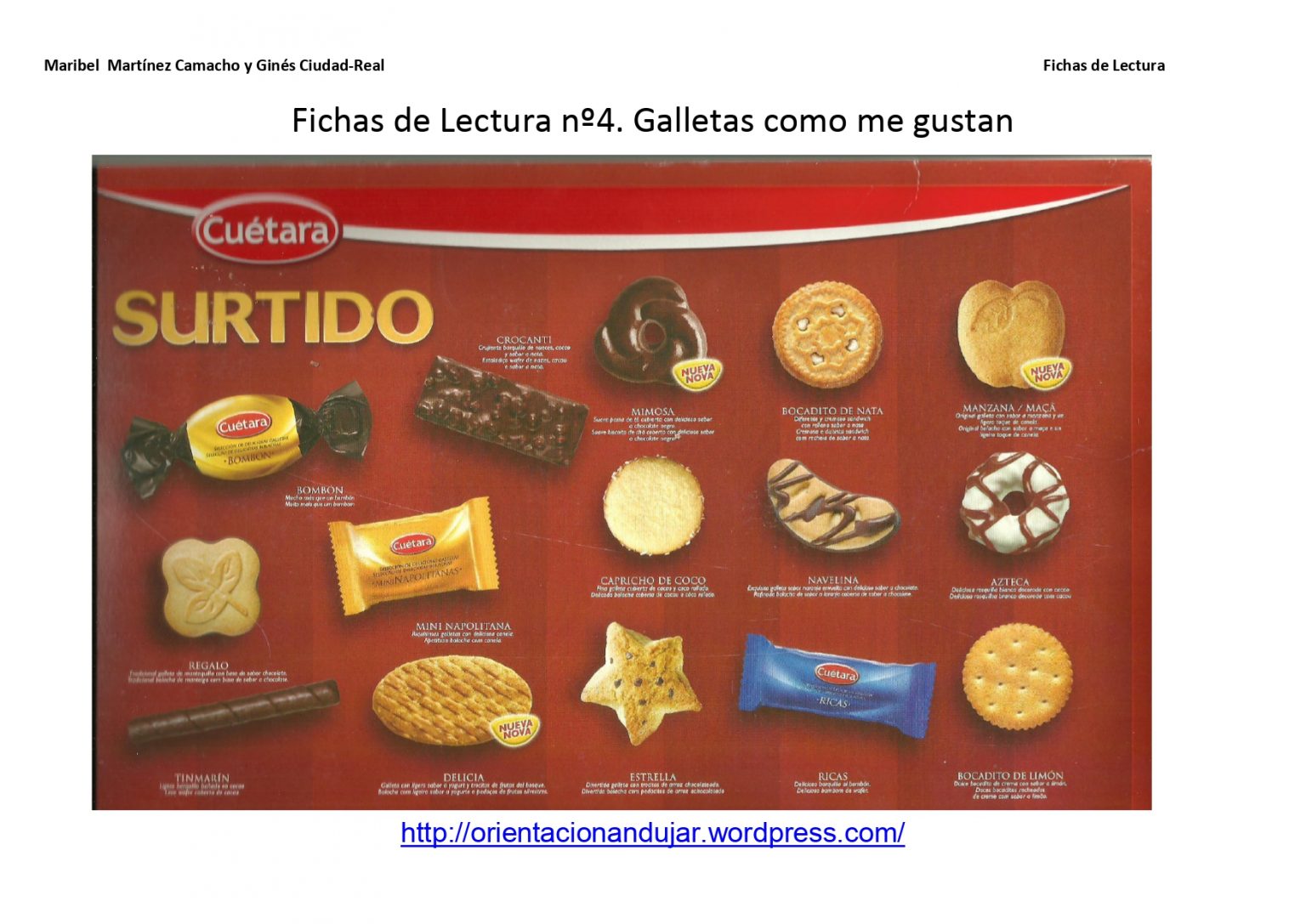 Anuncios publicitarios Fichas de comprensión lectora - Orientacion Andujar