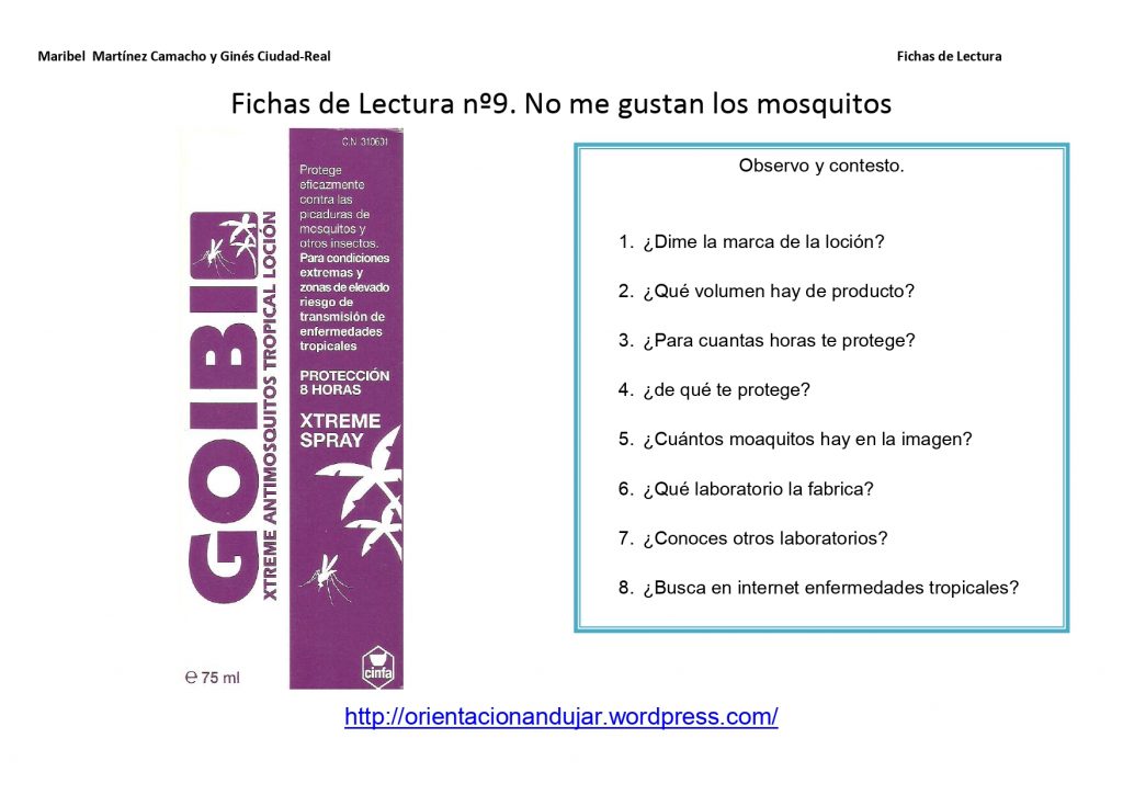 Anuncios publicitarios Fichas de comprensión lectora - Orientacion Andujar