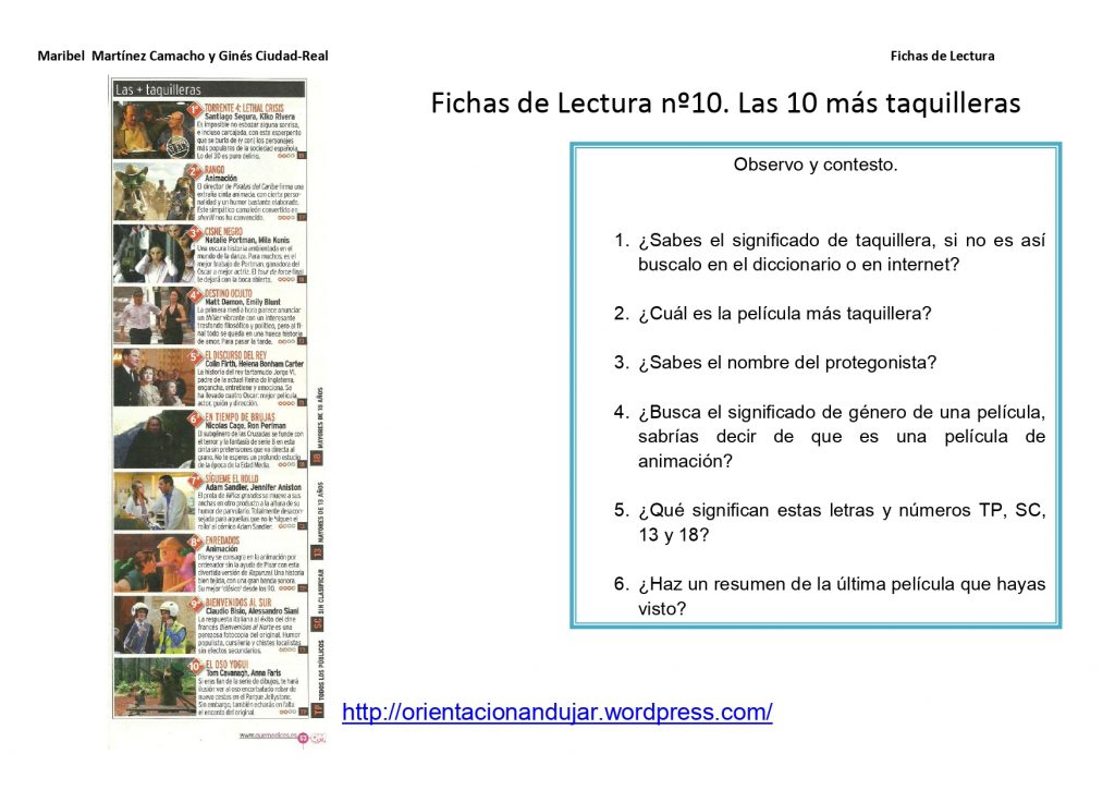 Fichas de comprensión lectora con anuncios publicitarios -Orientacion ...