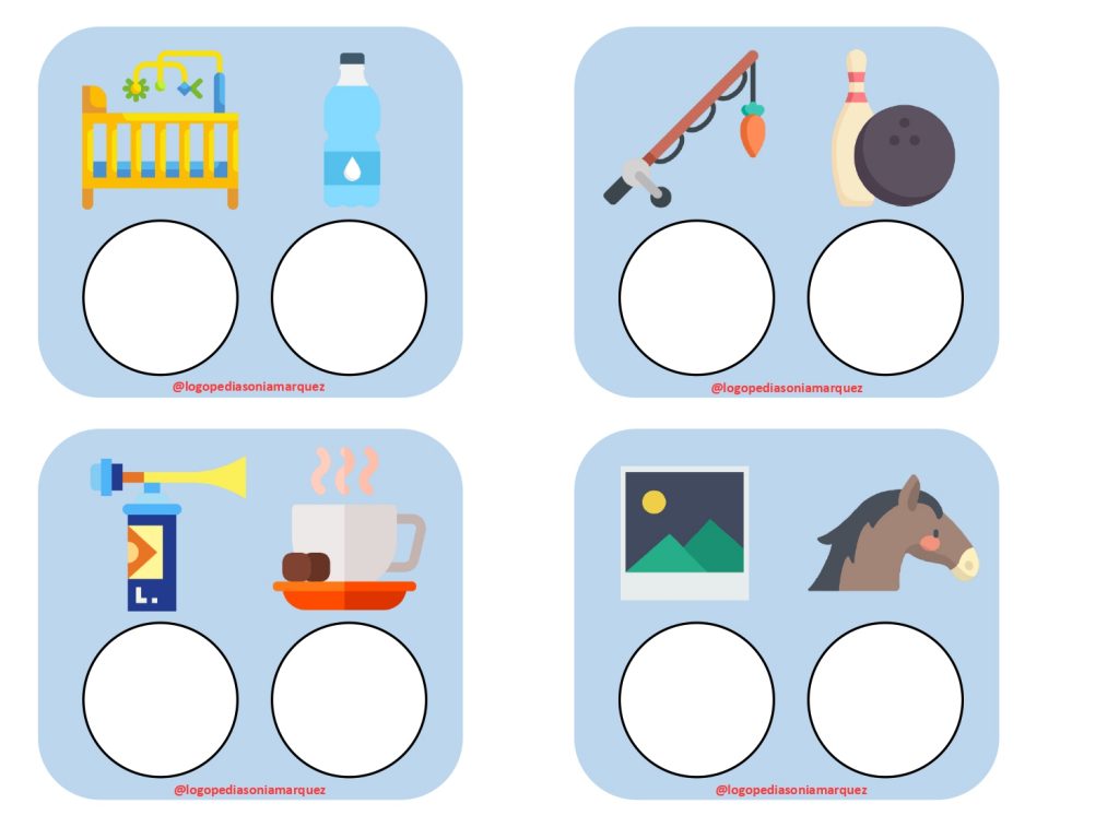 Juego manipulativo de palabras bisílabas -Orientacion Andujar