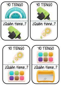 Yo tengo…¿Quién tiene…? la escuela -Orientacion Andujar