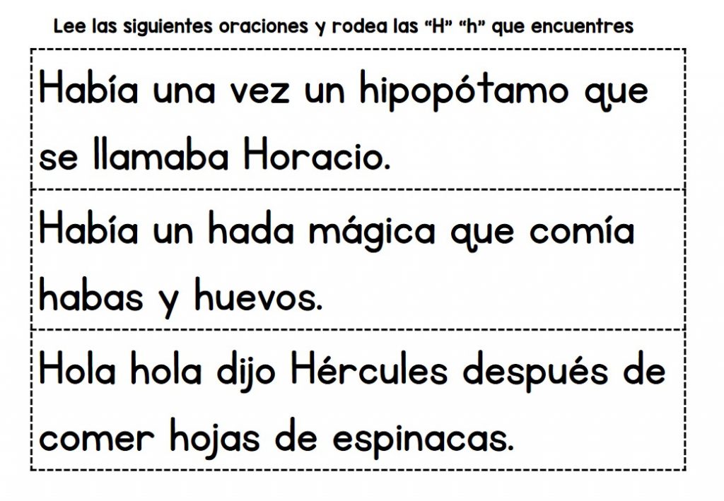 lectoescritura, lectura de frases letras f-g-h-i-j -Orientacion Andujar