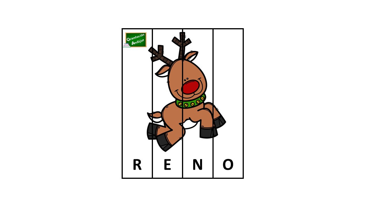 Puzzle de letras con vocabulario de Navidad -Orientacion Andujar