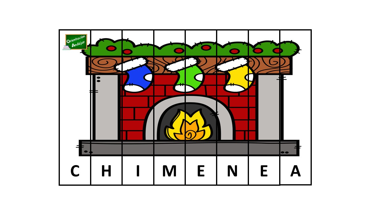 Puzzle de letras con vocabulario de Navidad -Orientacion Andujar