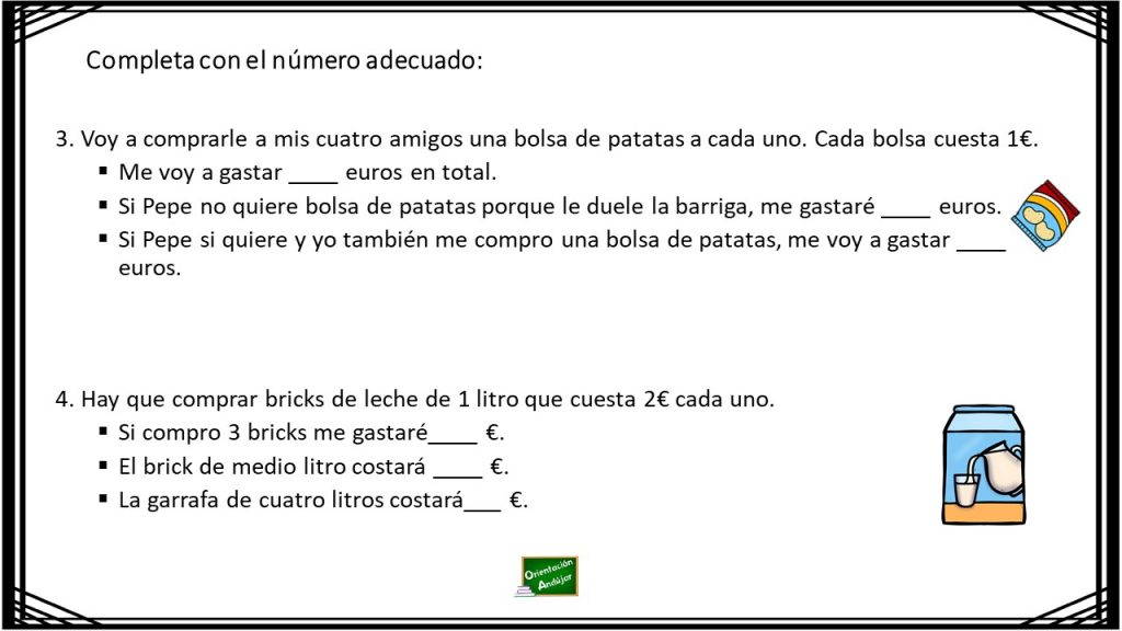 Cálculo mental: Resolución de problemas matemáticos. -Orientacion Andujar