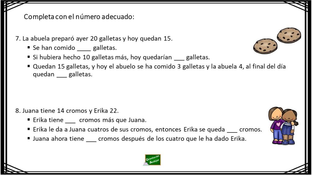 Cálculo mental: Resolución de problemas matemáticos. -Orientacion Andujar