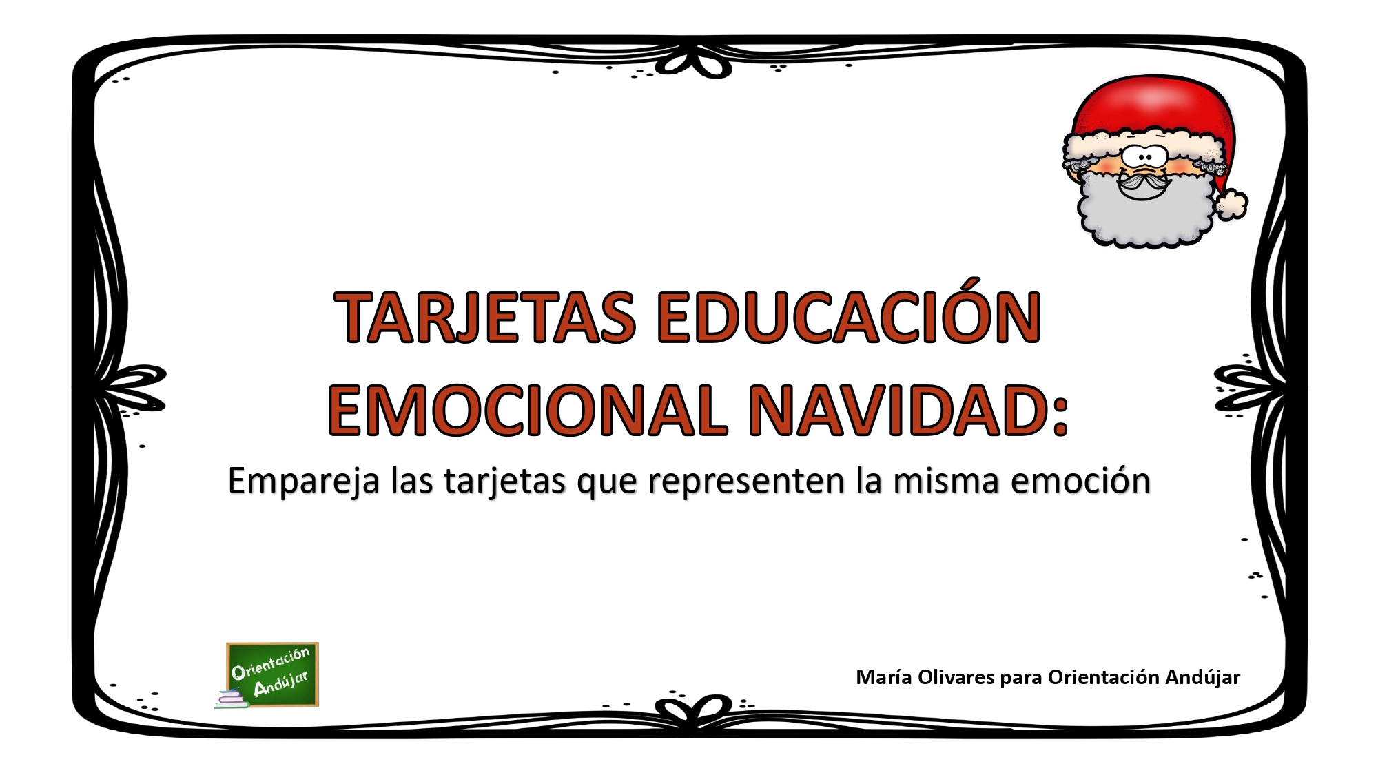 Tarjetas educación emocional: especial Navidad. -Orientacion Andujar