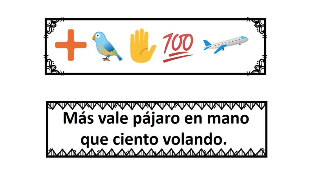 20 refranes con emojis o emoticonos para trabajar en clase -Orientacion ...