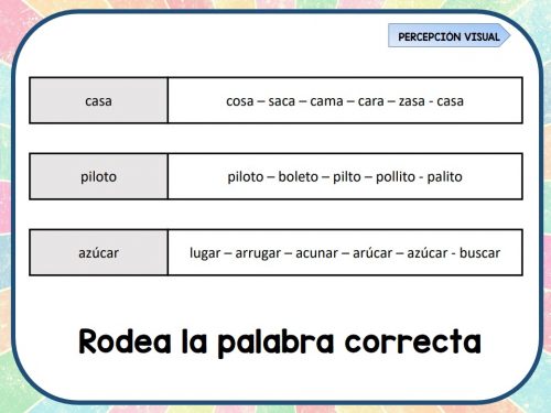 Completo cuaderno de percepción visual -Orientacion Andujar