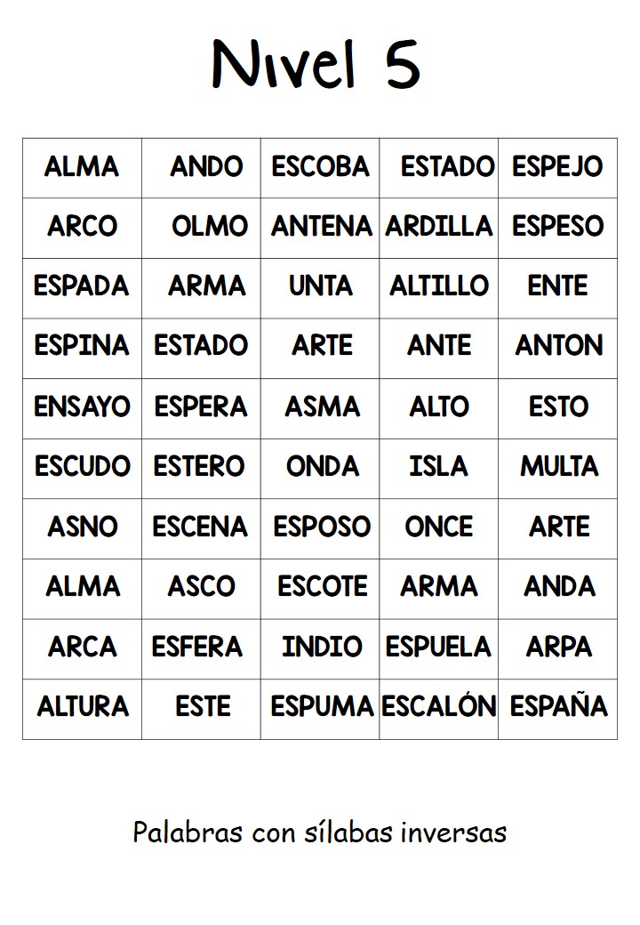 Cuadernillo De Dictado De Palabras 14 Niveles De Dificultad 5